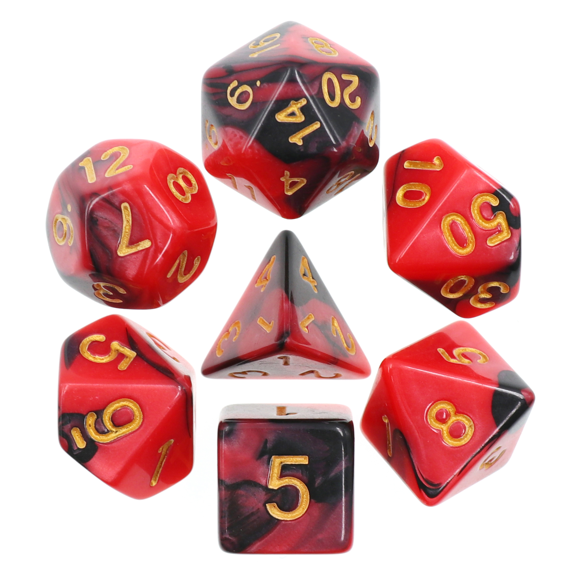 (Red+Black) Blend Color Dice