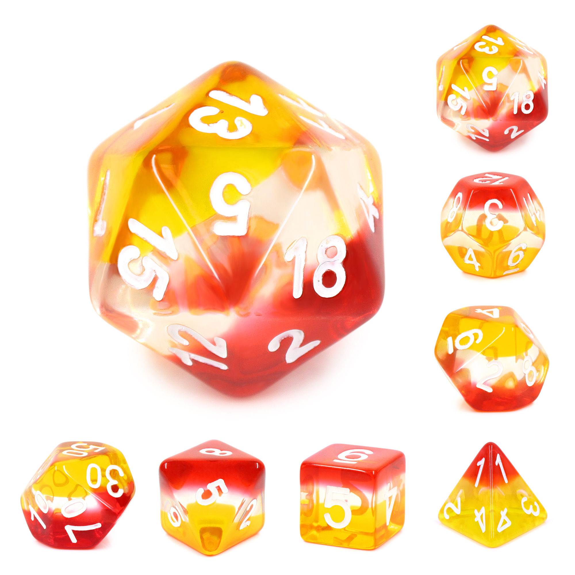 (Red+White+Yellow) Transparent Dice