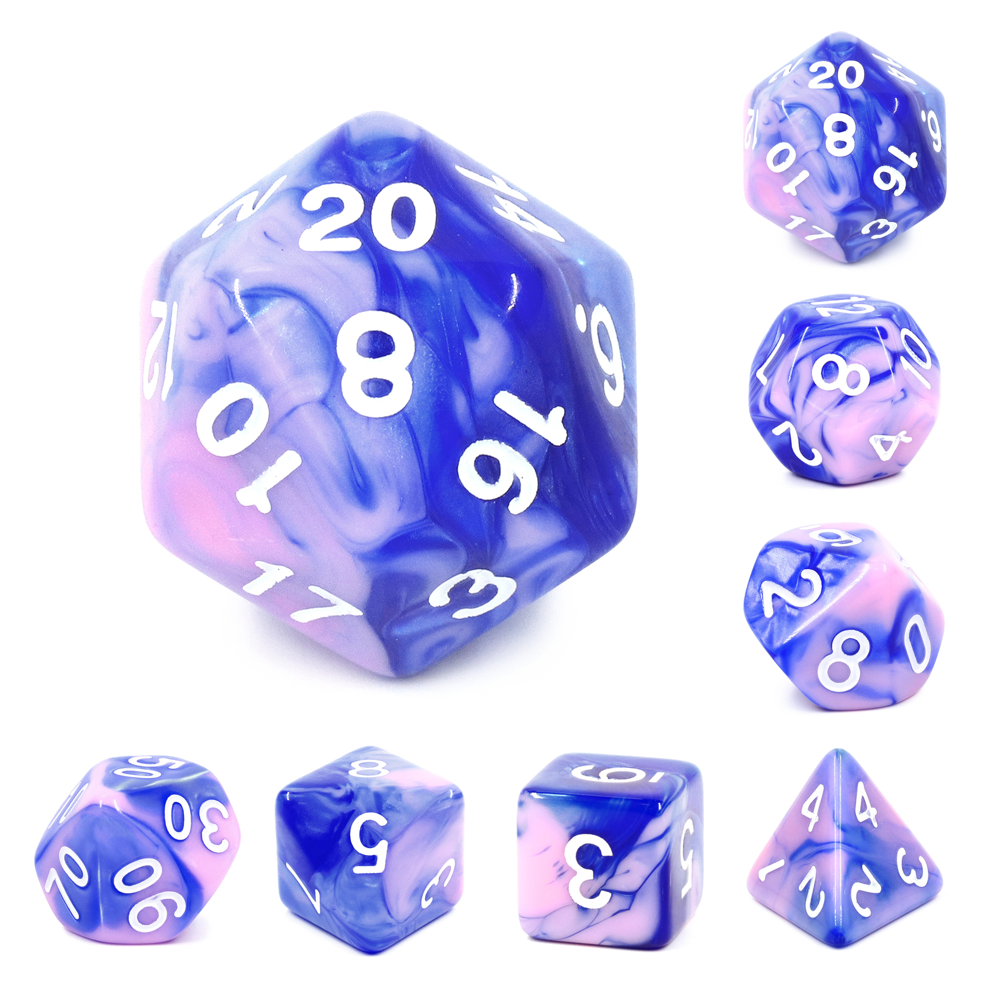 (Blue+Pink) Blend Dice,Blend Color Dice Set