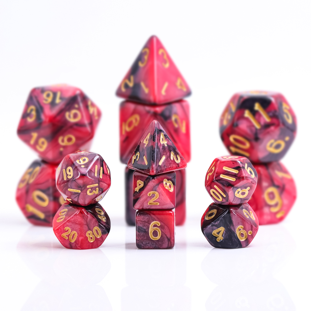Mini Dice-Red/Black Blend,Mini Dice