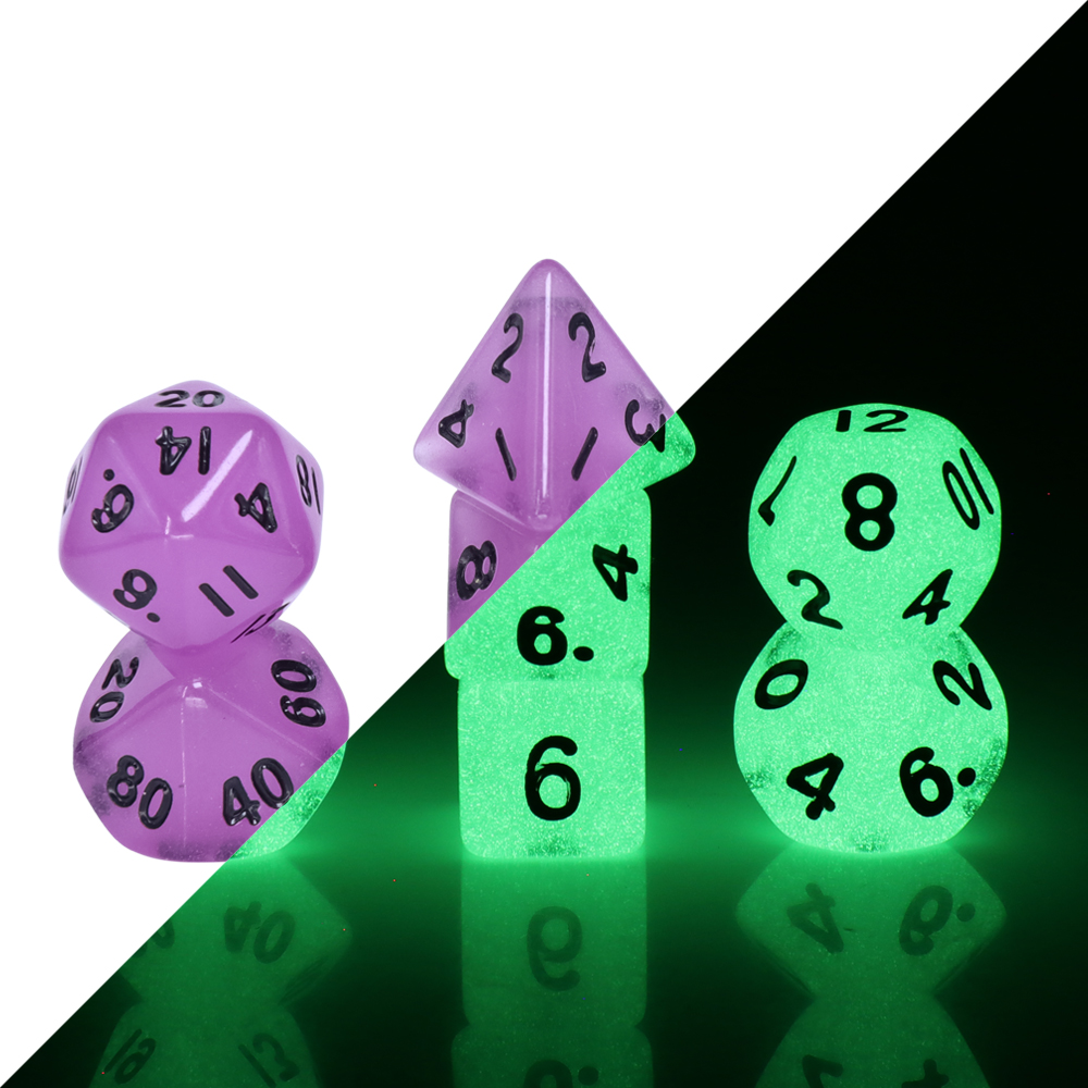 Mini Dice-Purple Glow in the Dark,Mini Dice