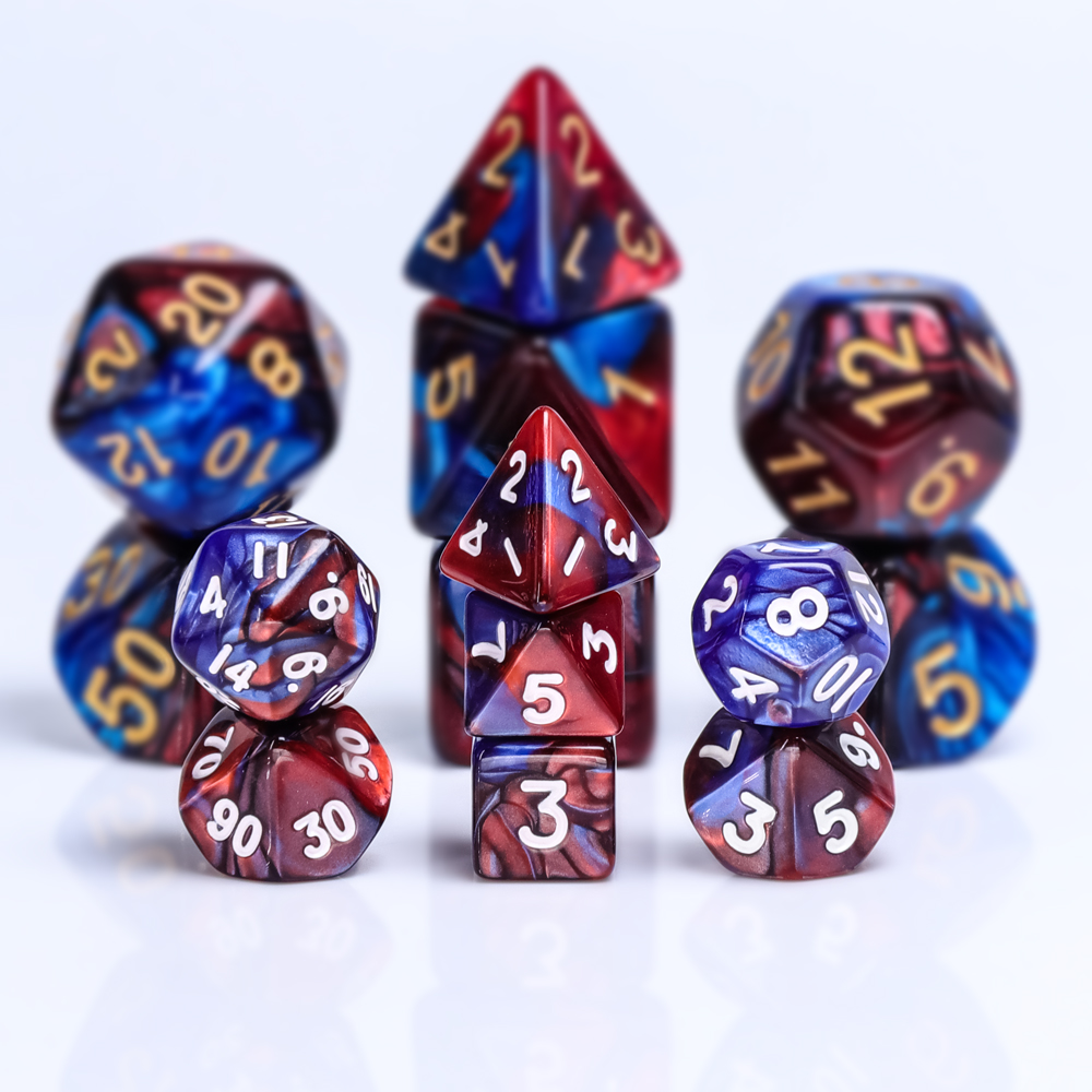 Mini Dice-Dark Blue/Red Blend,Mini Dice