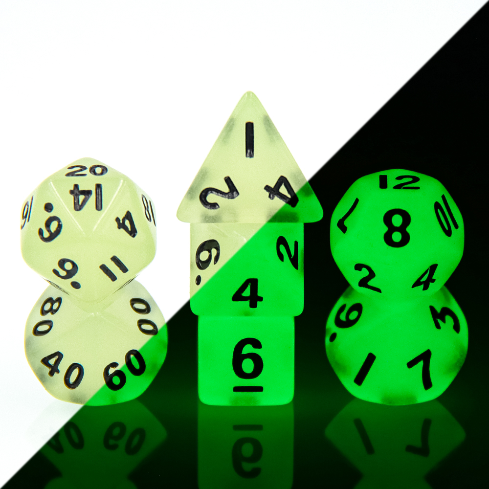 Mini Dice-White Glow in Dark,Mini Dice