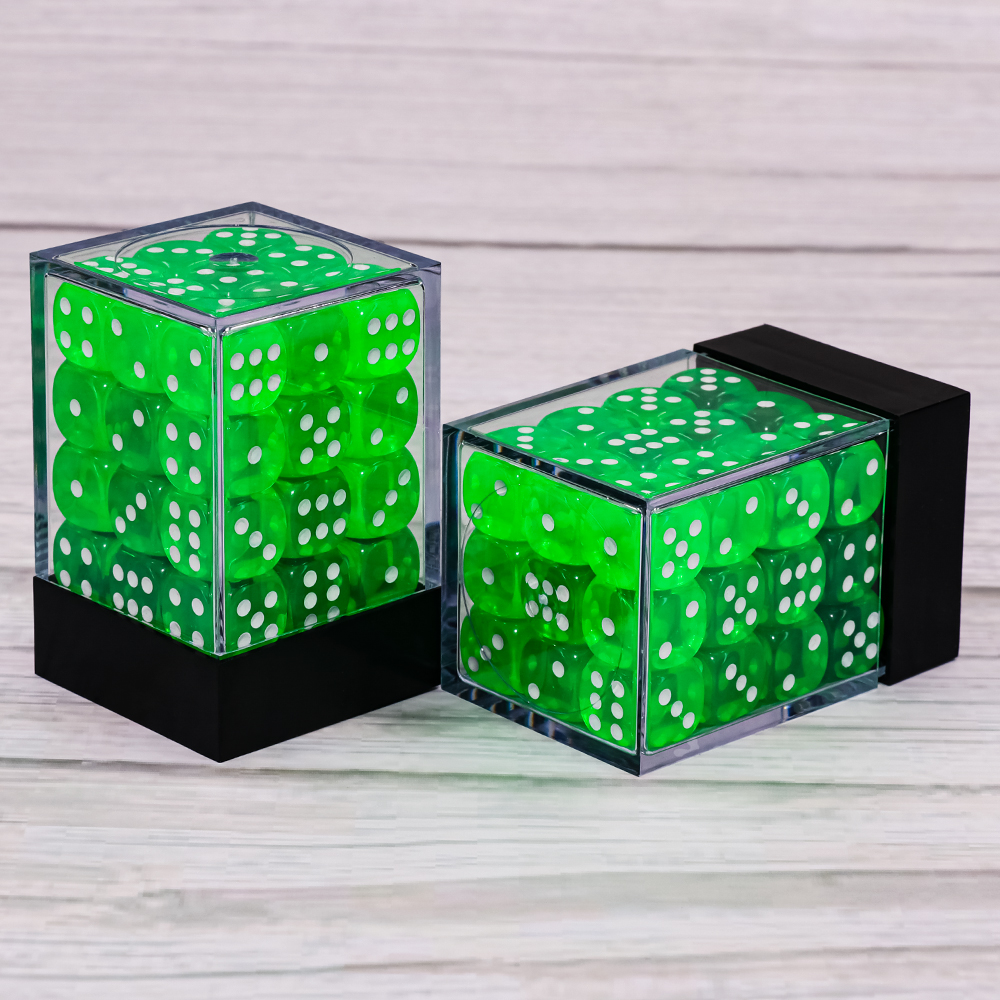 12mm D6 Transparent Green pips dice,12mm D6 Pips Dice