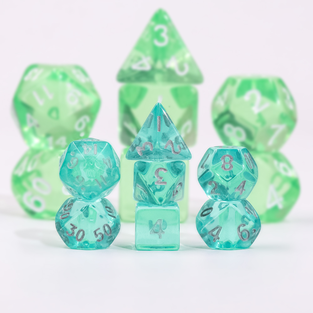 Mini Dice- Transparent Teal,Mini Dice