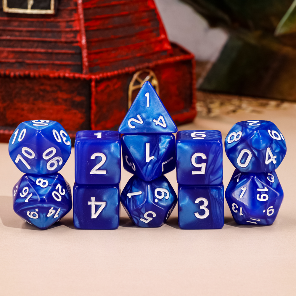 Bule Pearl Dice-11 pcs set,11 pcs Dice Set